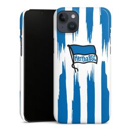 DeinDesign iPhone 14 Plus Handy Premium Case Smartphone Handyh&uuml;lle Schutzh&uuml;lle gl&auml;nzend Bundesliga Hertha Bsc Official Licensed Product Premium Case