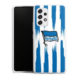 DeinDesign Galaxy A53 5G Handy Silikon H&uuml;lle Case wei&szlig; Handyh&uuml;lle Bundesliga Official Licensed Product Hertha Bsc Silikon Case