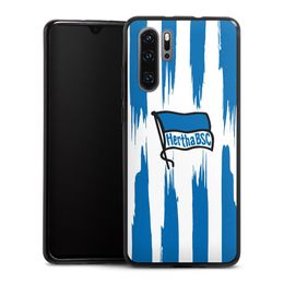 DeinDesign Huawei P30 Pro Handy Silikon H&uuml;lle Case schwarz Handyh&uuml;lle Bundesliga Hertha Bsc Official Licensed Product