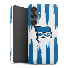 DeinDesign Galaxy S25 Handy Premium Case Smartphone Handyh&uuml;lle Schutzh&uuml;lle gl&auml;nzend Bundesliga Hertha Bsc Official Licensed Product Premium Case