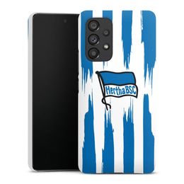 DeinDesign Galaxy A53 5G Handy Premium Case Smartphone Handyh&uuml;lle Schutzh&uuml;lle gl&auml;nzend Bundesliga Official Licensed Product Hertha Bsc Premium Case