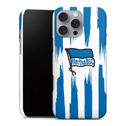 DeinDesign iPhone 16 Pro Max Handy Premium Case Smartphone Handyh&uuml;lle Schutzh&uuml;lle gl&auml;nzend Bundesliga Hertha Bsc Official Licensed Product Premium Case