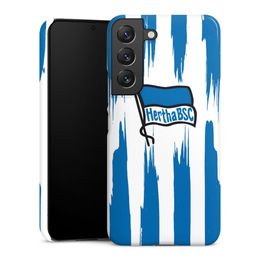 DeinDesign Galaxy S22 Handy Premium Case Smartphone Handyh&uuml;lle Schutzh&uuml;lle gl&auml;nzend Bundesliga Hertha Bsc Official Licensed Product Premium Case