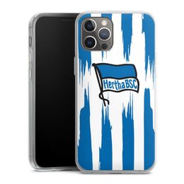 DeinDesign iPhone 12 Pro Max Handy Silikon H&uuml;lle Case transparent Handyh&uuml;lle Bundesliga Hertha Bsc Official Licensed Product Silikon Case