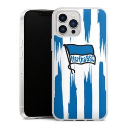 DeinDesign iPhone 13 Pro Max Handy Silikon H&uuml;lle Case transparent Handyh&uuml;lle Bundesliga Hertha Bsc Official Licensed Product Silikon Case