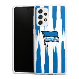 DeinDesign Galaxy A33 5G Handy Silikon H&uuml;lle Case wei&szlig; Handyh&uuml;lle Bundesliga Official Licensed Product Hertha Bsc Silikon Case