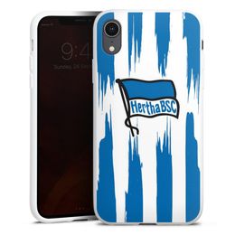 DeinDesign iPhone Xr Handy Silikon H&uuml;lle Case wei&szlig; Handyh&uuml;lle Bundesliga Hertha Bsc Official Licensed Product Silikon Case