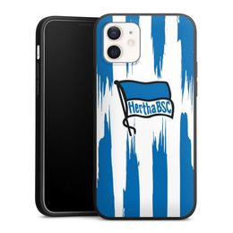 DeinDesign iPhone 12 Handy Premium Silikon H&uuml;lle Handyh&uuml;lle schwarz Case Bundesliga Hertha Bsc Official Licensed Product Silikon Premium Case