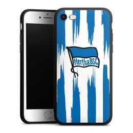 DeinDesign iPhone SE (2020) Handy Premium Silikon H&uuml;lle Handyh&uuml;lle schwarz Case Bundesliga Official Licensed Product Hertha Bsc Silikon Premium Case
