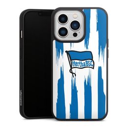 DeinDesign iPhone 13 Pro Handy Premium Silikon H&uuml;lle Handyh&uuml;lle schwarz Case Bundesliga Hertha Bsc Official Licensed Product Silikon Premium Case