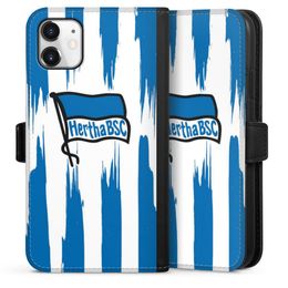 DeinDesign iPhone 11 Handy Klapph&uuml;lle Handyh&uuml;lle aus Kunst Leder schwarz Flip Case Bundesliga Hertha Bsc Official Licensed Product Sideflip mit Lasche