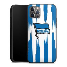 DeinDesign iPhone 12 Pro Handy Premium Silikon H&uuml;lle Handyh&uuml;lle schwarz Case Bundesliga Hertha Bsc Official Licensed Product Silikon Premium Case