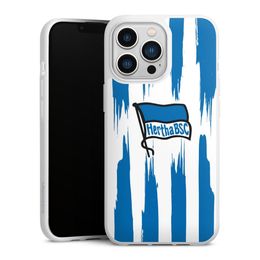 DeinDesign iPhone 13 Pro Handy Silikon H&uuml;lle Case wei&szlig; Handyh&uuml;lle Bundesliga Hertha Bsc Official Licensed Product Silikon Case