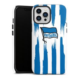 DeinDesign iPhone 13 Pro Max Handy Panzer Handyh&uuml;lle robuste Outdoor H&uuml;lle Schutzh&uuml;lle matt Bundesliga Hertha Bsc Official Licensed Product Tough Case
