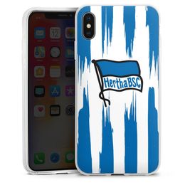 DeinDesign iPhone Xs Max Handy Silikon H&uuml;lle Case transparent Handyh&uuml;lle Bundesliga Hertha Bsc Official Licensed Product Silikon Case
