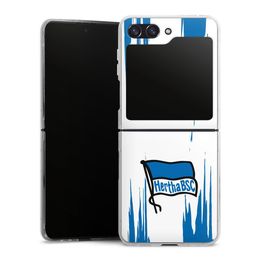 DeinDesign Galaxy Z Flip 5 Handy Hard Case Schutzh&uuml;lle transparent Smartphone Handy H&uuml;lle Bundesliga Official Licensed Product Hertha Bsc Hard Case