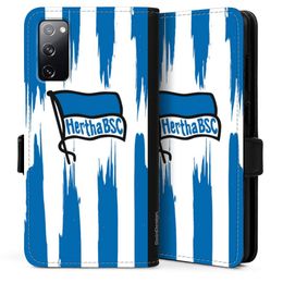 DeinDesign Galaxy S20 Handy Klapph&uuml;lle Handyh&uuml;lle aus Kunst Leder schwarz Flip Case Bundesliga Hertha Bsc Official Licensed Product Sideflip mit Lasche
