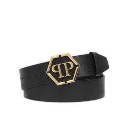 Philipp Plein Belt 'Hexagon' male Black size 70