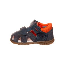Lurchi Leder-Halbsandalen "Jonathan" in Dunkelblau/ Orange - 63% | Größe 21 | Babysandalen
