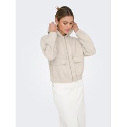 Only Sweatjacke in Creme - 45% | Größe L | Damen-sweatshirts-jacken