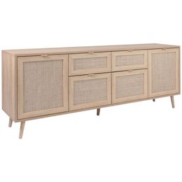 Mid.you Sideboard, Sonoma Eiche, Kunststoff, Eiche, 2 F&auml;cher, 2 Schublade(n) Schubladen, 180x71x40 cm, Typenauswahl, Beim&ouml;bel erh&auml;ltlich, Wohnzimmer, Kommoden & Sideboards, Sideboards