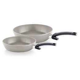Fissler Pfannenset Ceratal Comfort, Grau, Metall, 2-teilig, antihaftbeschichtet, Kochen, Pfannen, Pfannensets