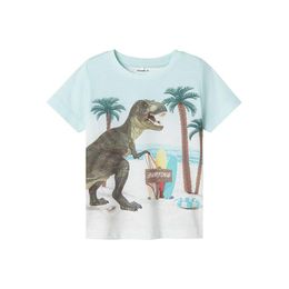 name it Shirt "Jako" in Hellblau/ Grün - 41% | Größe 98 | Kinder-oberteile
