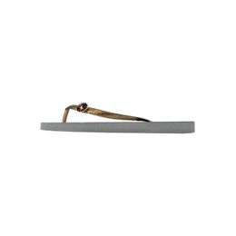 Uzurii Slipper & Pantoletten - Zehentrenner Original Switch - Gr. 39,5 (EU) - in Silber - f&uuml;r Damen
