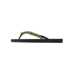 Uzurii Slipper & Pantoletten - Zehentrenner Classic Aby Army Green - Gr. 41,5 (EU) - in Schwarz - f&uuml;r Damen