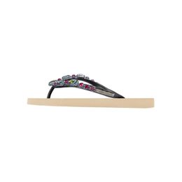 Uzurii Slipper & Pantoletten - Zehentrenner Copa Cabana Colorful - Gr. 41,5 (EU) - in Creme - f&uuml;r Damen