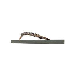 Uzurii Slipper & Pantoletten - Zehentrenner Heart Bronze - Gr. 35,5 (EU) - in Gr&uuml;n - f&uuml;r Damen