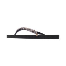 Uzurii Slipper & Pantoletten - Zehentrenner Classic Aby Silver - Gr. 35,5 (EU) - in Schwarz - f&uuml;r Damen