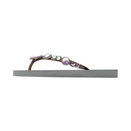 Uzurii Slipper & Pantoletten - Zehentrenner Chrystal Marilyn - Gr. 35,5 (EU) - in Silber - f&uuml;r Damen