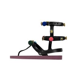 Uzurii Slipper & Pantoletten - Zehentrenner Mondriaan Colorful Black - Gr. 39,5 (EU) - in Rot - f&uuml;r Damen