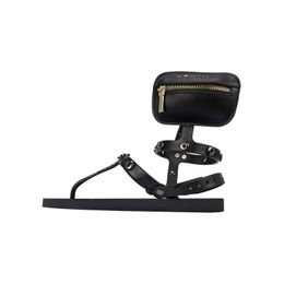 Uzurii Slipper & Pantoletten - Zehentrenner Mystique Mini Bag - Gr. 41,5 (EU) - in Schwarz - f&uuml;r Damen
