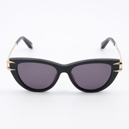 Roberto Cavalli Schwarz-goldfarbene Cat Eye Sonnenbrille