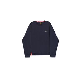 Sweater Alpha Industries "Basic Sweatshirt SL", Herren, Gr. L, blau (rep.blau), Obermaterial: 80% Baumwolle, 20% Polyester, regular fit, Sweatshirts