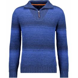 Rundhalspullover Ragman, Herren, Gr. 50, blau gemustert, 980, 100% Baumwolle, Pullover