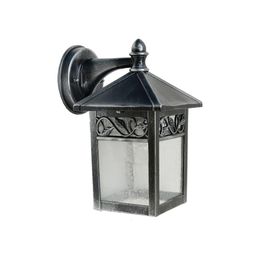 Licht-Erlebnisse Außen Wandlampe (B)15 x (H)26.2 cm in Schwarz mit Silber-Finish | Gr.: onesize