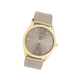 Analog-Armbanduhr Oozoo Timepieces taupe, braun groß (ca. 40mm) | Gr.: onesize