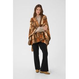 Cream Poncho CRBlye Oversize fit in Sorrel Horse Check | Gr.: onesize