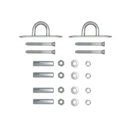 AMANKA 2er Set Deckenhaken + 2 Metalldübel silber | Gr.: onesize