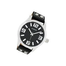Analog-Armbanduhr Oozoo Timepieces schwarz extra gro&szlig; (ca. 46mm) | Gr.: onesize