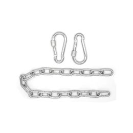 AMANKA Befestigungsset für Hängesessel Kette + 2 Karabiner 66cm silber | Gr.: onesize