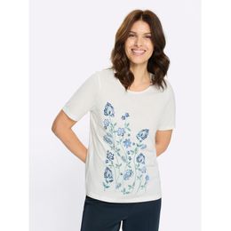 Sieh an! Druck-Shirt in ecru-himmelblau-bedruckt | Gr.: 54