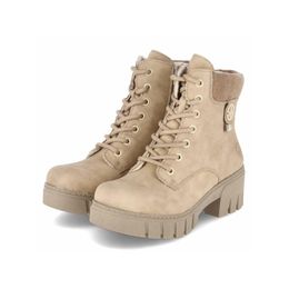 Rieker Schnürstiefel in beige | Gr.: 36