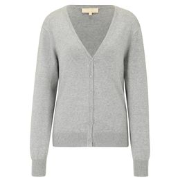 Les Lunes Strickjacke KATIIE Cardigan Fine Knit in light grey melange | Gr.: M