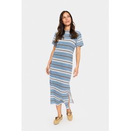 Saint Tropez Jerseykleid FariaSZ Lockere Passform in Allure Ice Black Stripe | Gr.: L
