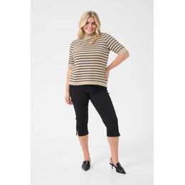 Kaffe curve Strickpullover KClizzy Loose fit in Feather Gray / Black Stripe | Gr.: S