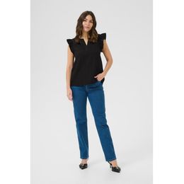 Kaffe Kurzarm-Bluse KApaulina Regular fit in Black Deep CC. | Gr.: 44